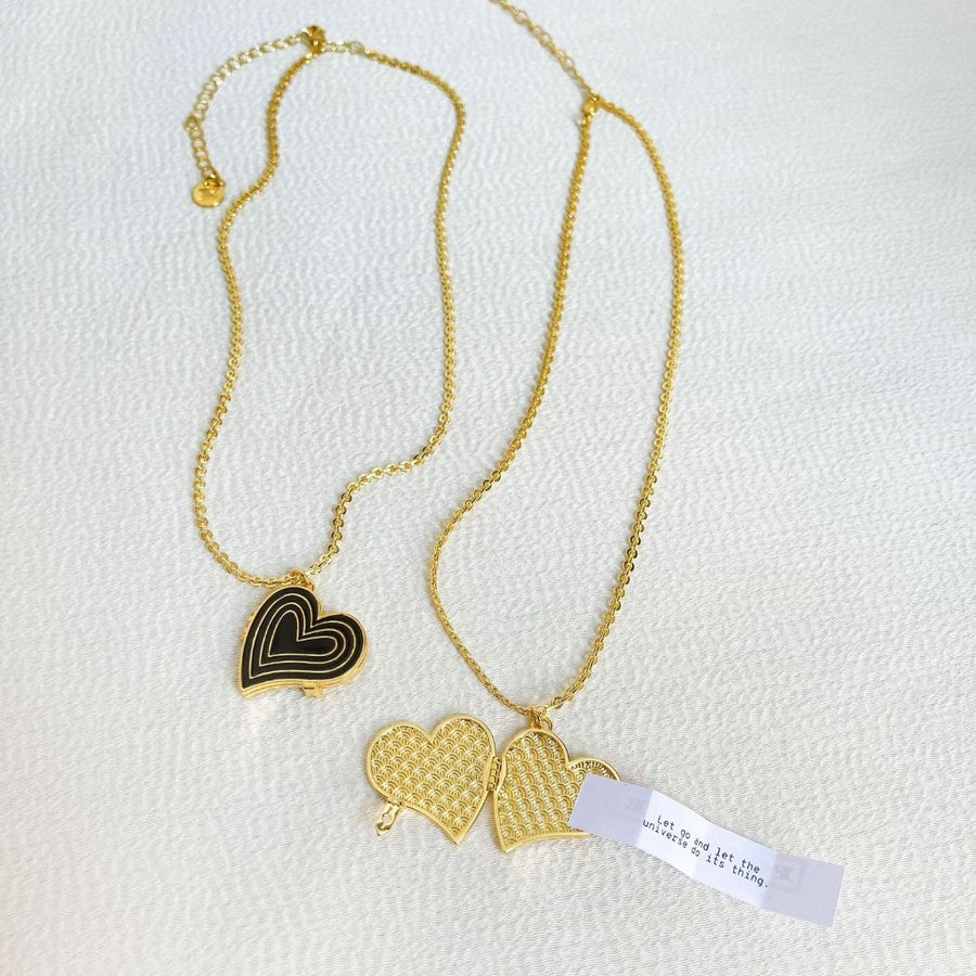 Deco Heart Locket • Heart Lockets • Fortune & Frame