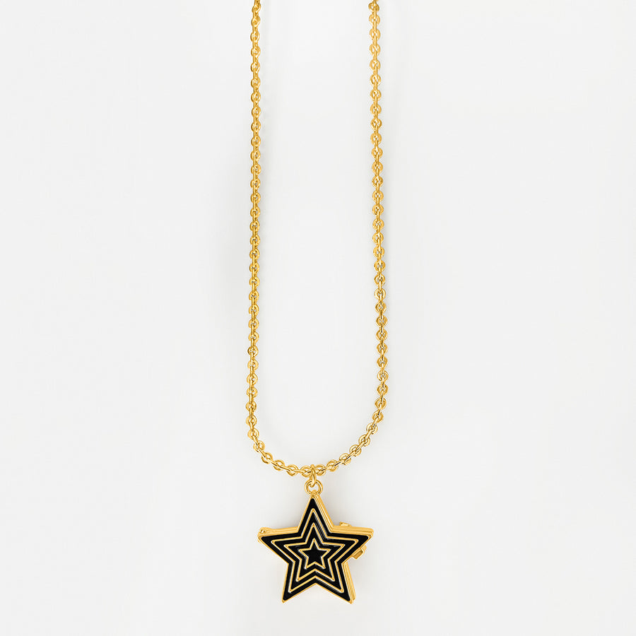 Deco Star Locket • Onyx • Fortune & Frame