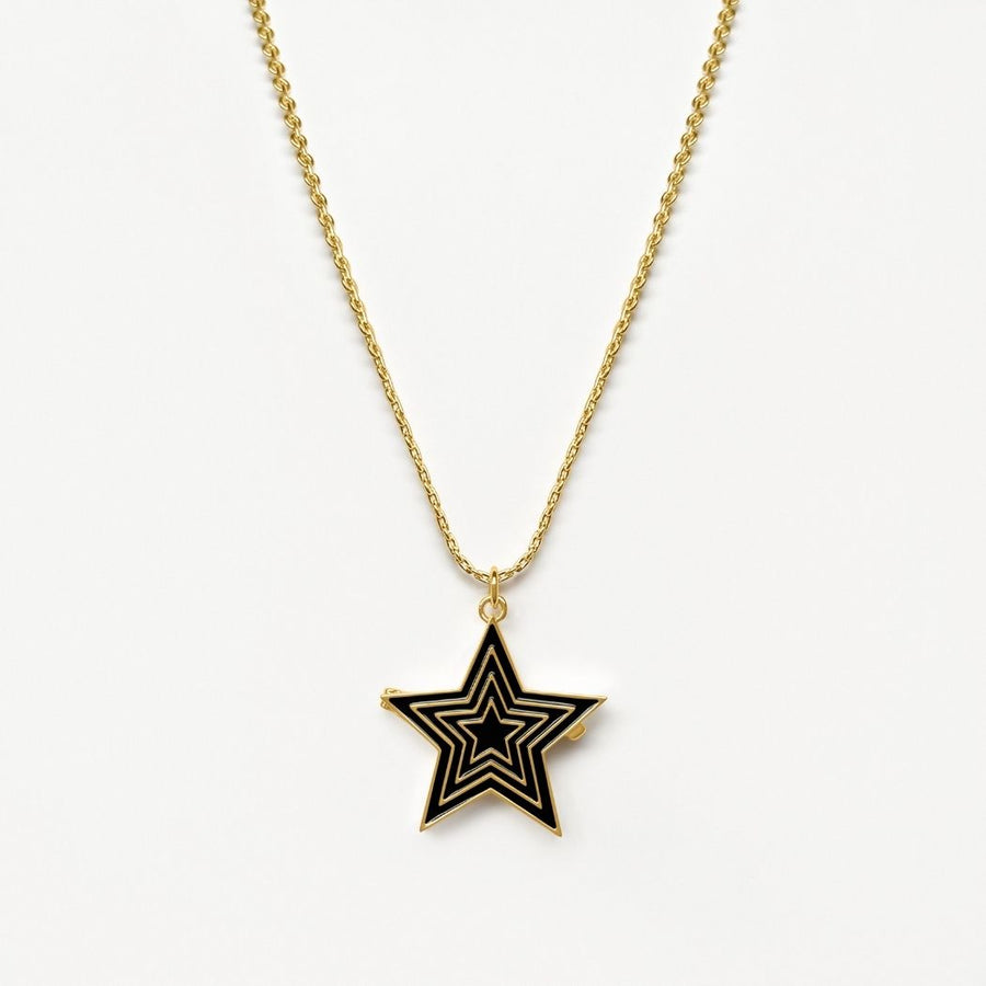 Deco Star Locket • Onyx • Fortune & Frame