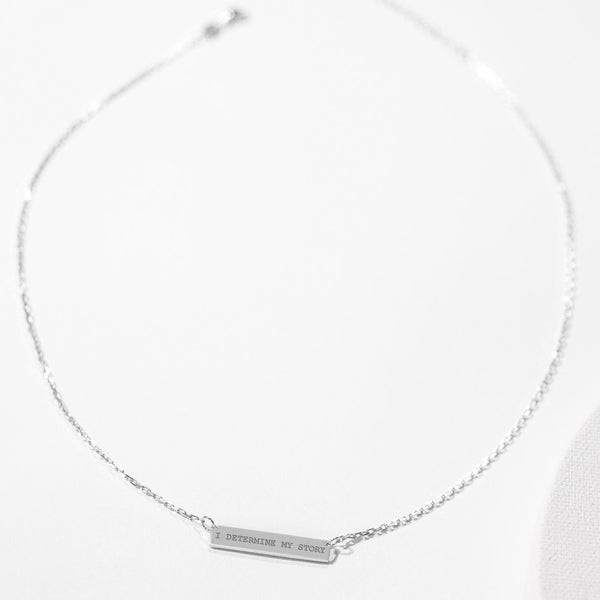 I Determine My Story • Quote Necklace • Fortune & Frame