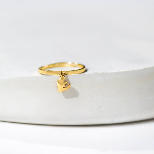 Mending Heart Charm Ring • Heartbreak Ring • Fortune & Frame