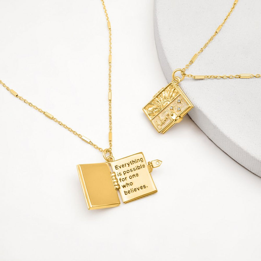 Secret Scriptures Locket: Believe - Gold – Fortune & Frame