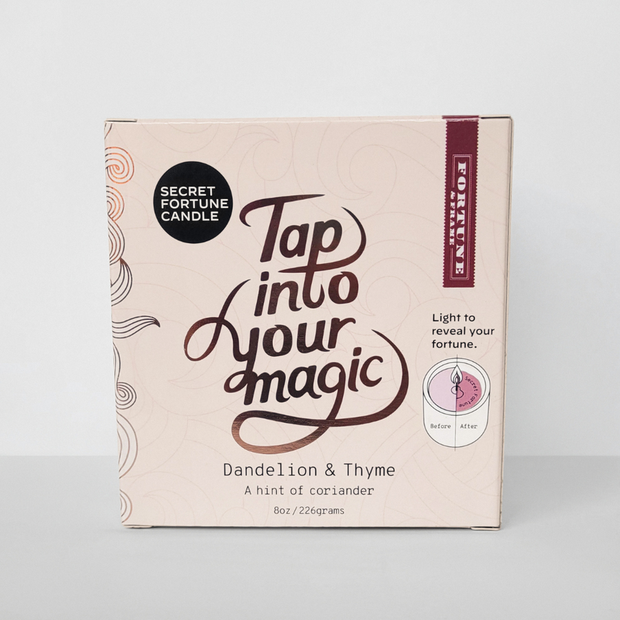 Secret Fortune Candle • Tap into your magic. • Fortune and Frame – Fortune & Frame